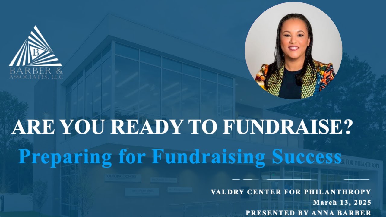Valdry Center Lecture Series Presents: Are Your Ready to Fundraise ...