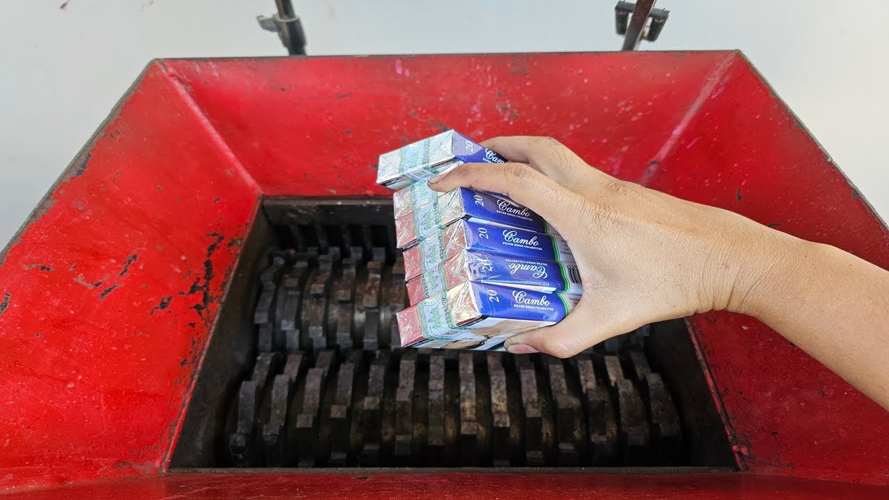 Destroy 100 Cigarette with Shredder | Most Satisfying SHREDDING MOMENTS ...