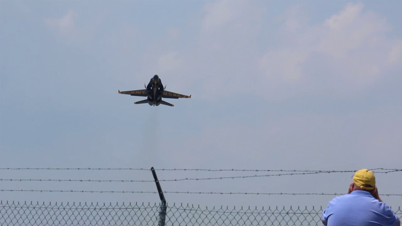 Blue Angels take off for air show from Republic AirPort - YouTube