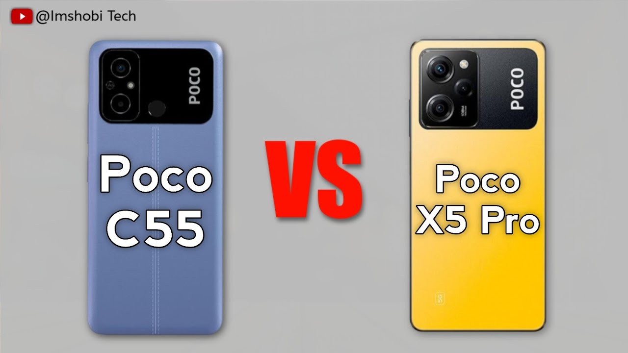 Poco C55 vs Poco X5 Pro - YouTube