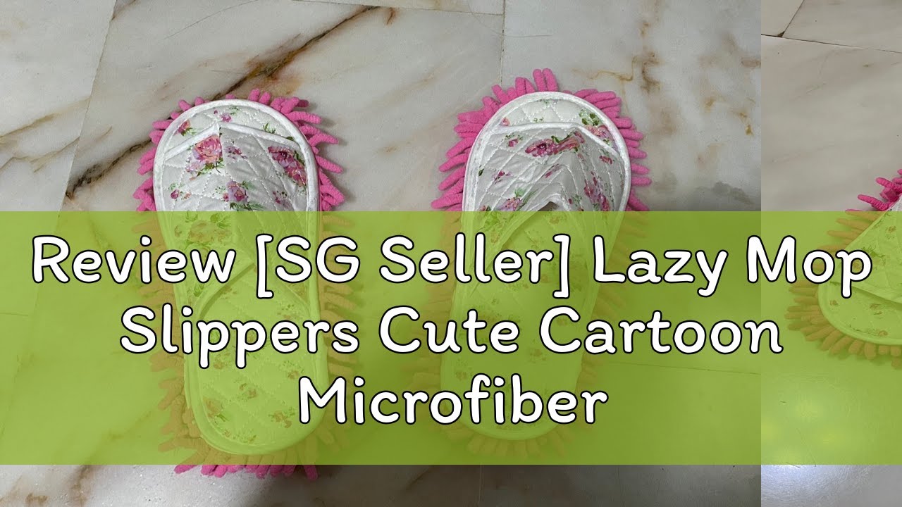 Review [SG Seller] Lazy Mop Slippers Cute Cartoon Microfiber Cleaning ...