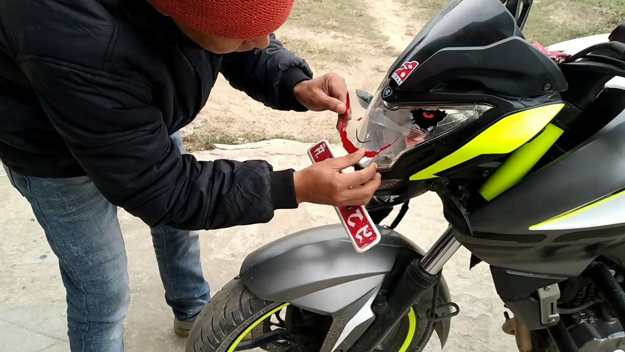 Ns200 head light modified sticker - YouTube