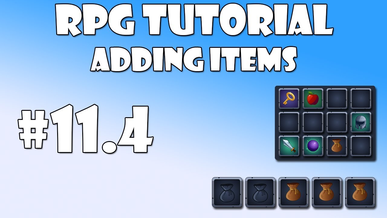 114 Unity Rpg Tutorial Adding Items Youtube