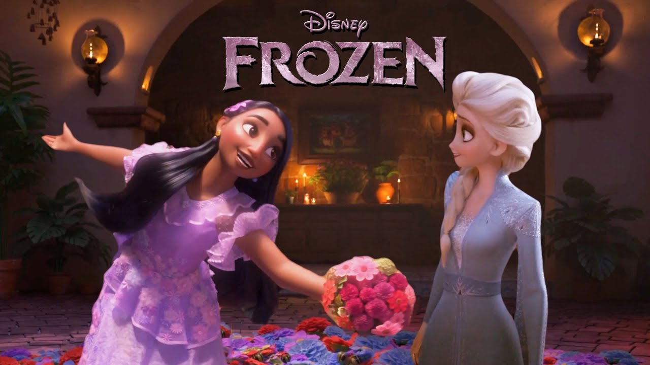 Isabela Madrigal gives flowers to Queen Elsa | Forest Spirit [Fanmade ...
