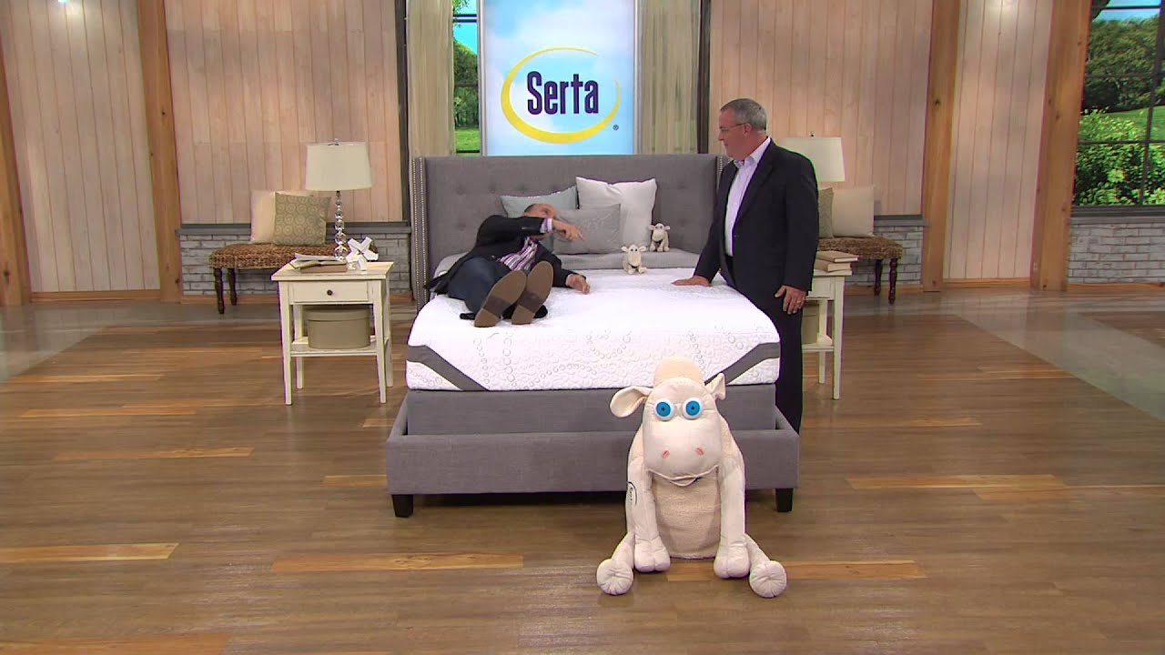 Serta Bright Side 10" Gel Memory Foam CK Mattress Set - YouTube