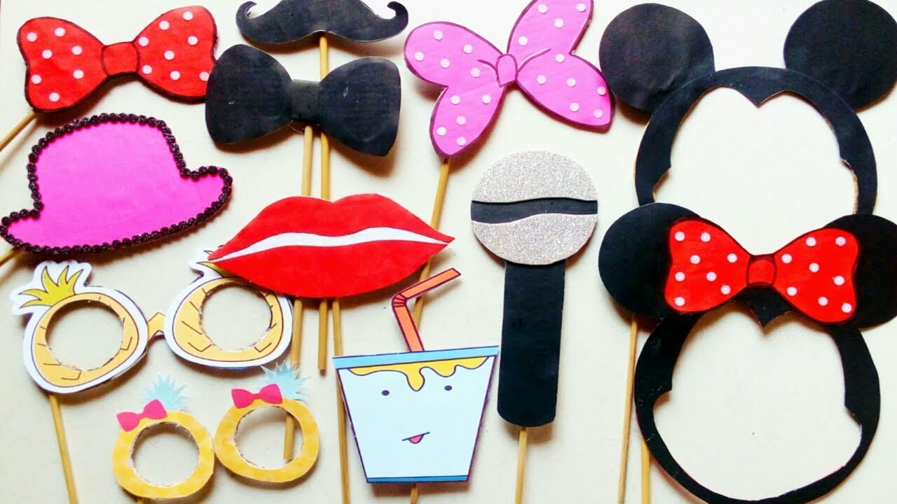 How To Make Party Props At Home | DIY Photoshoot Props Ideas | Craft ...