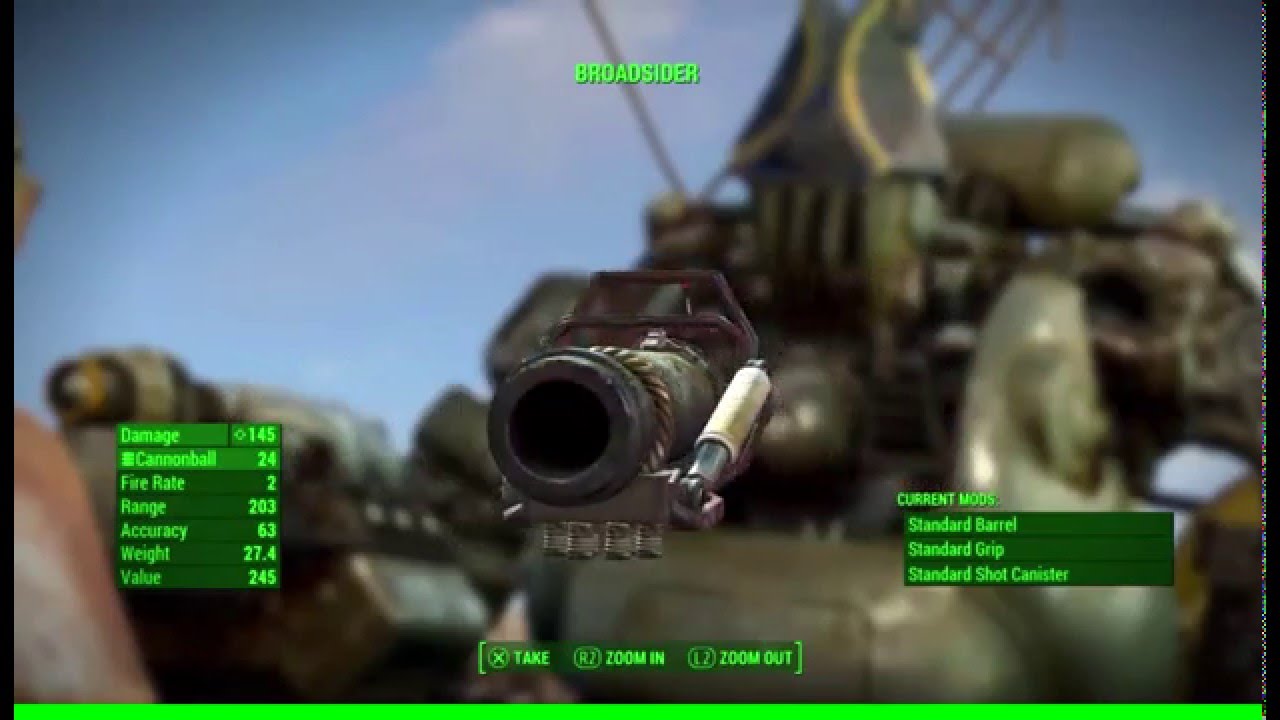 Fallout 4! How to find legendary weapon the Broadsider! - YouTube