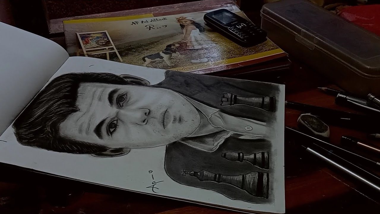 Magnus Carlsen Pencil Drawing/chess Olympiad Chennai/Ap Art Attack ...