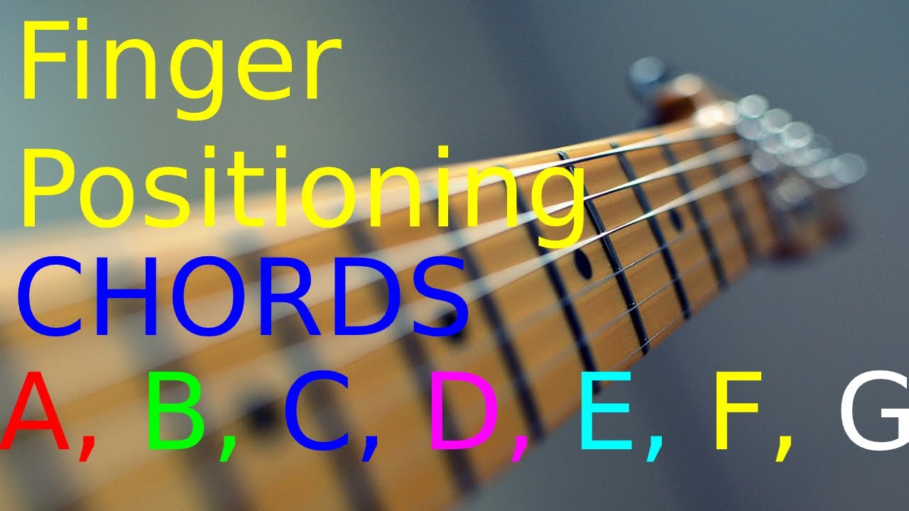 FINGER POSITIONING CHORDS A, B, C, D, E, F, G - YouTube