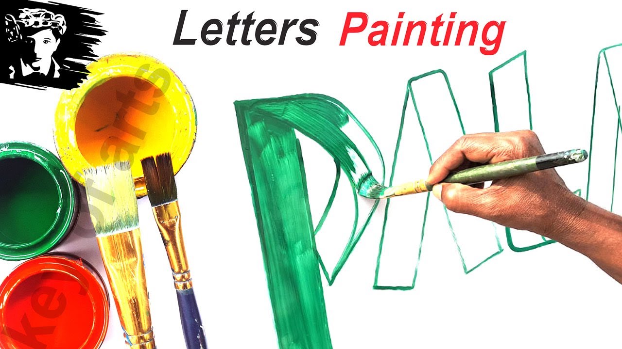 Letter Painting Palace Design English Fonts Sign Handwriting Oil Colors ...