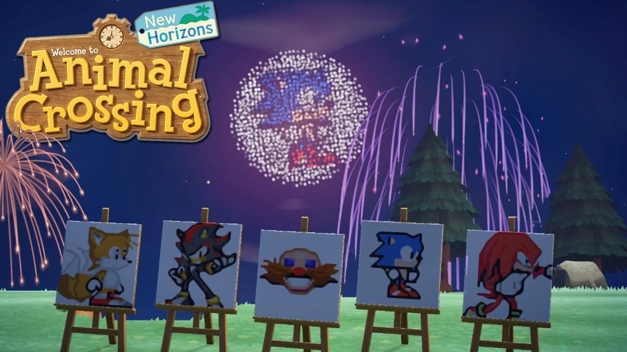 Animal Crossing New Horizons SONIC FIREWORKS Show (Custom Designs ...