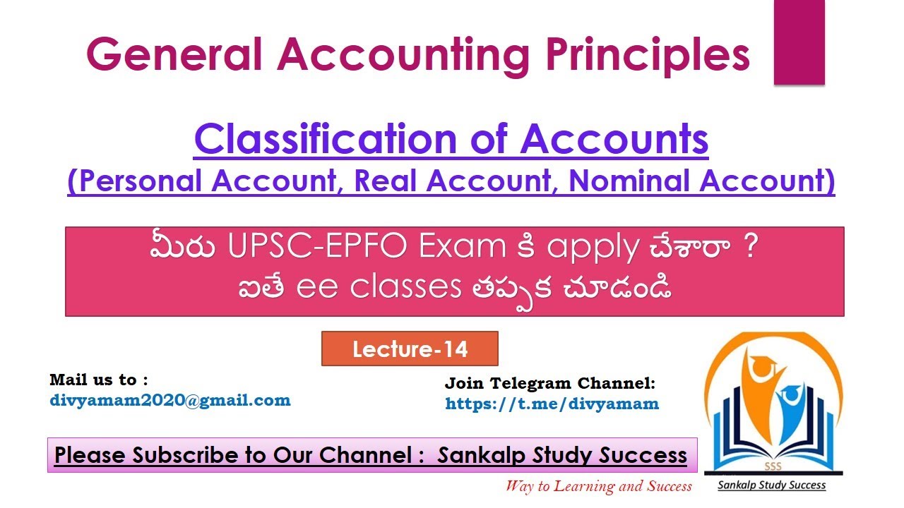 Personal, Real, Nominal Accounts - General Accounting Principles ...