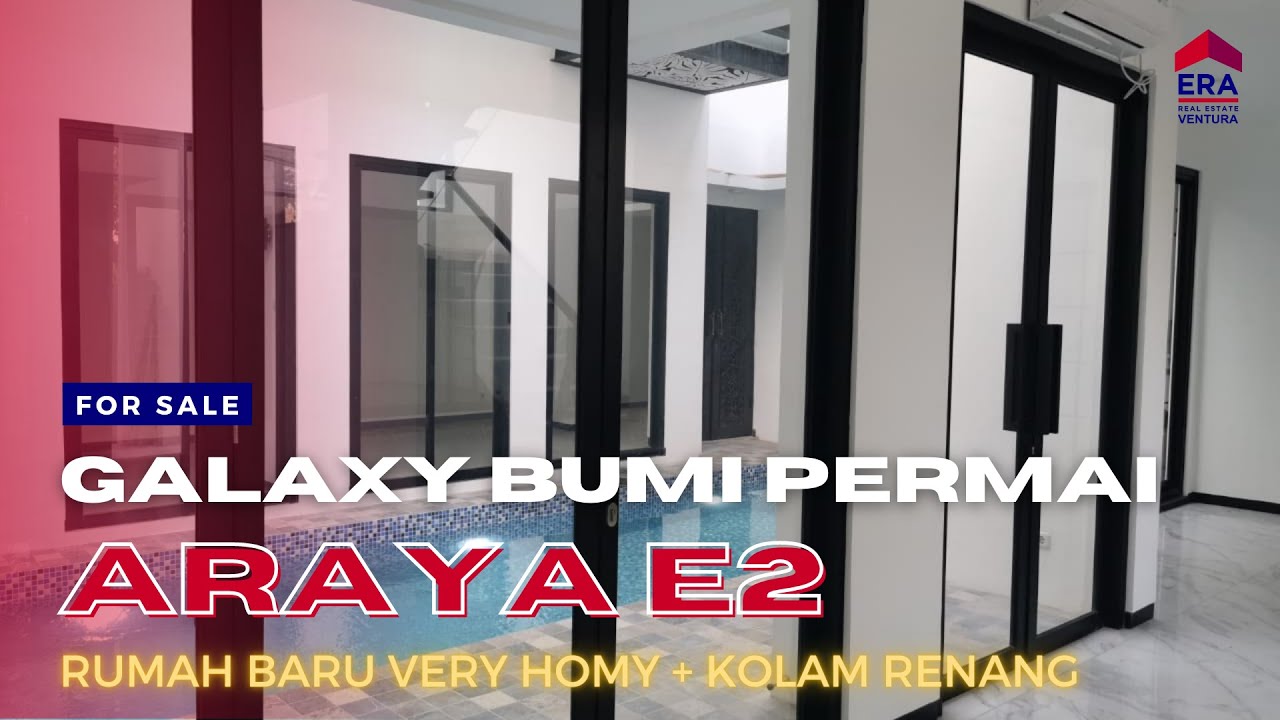 Dijual Rumah Baru Very Homy di Galaxy Bumi Permai Araya E2 - YouTube