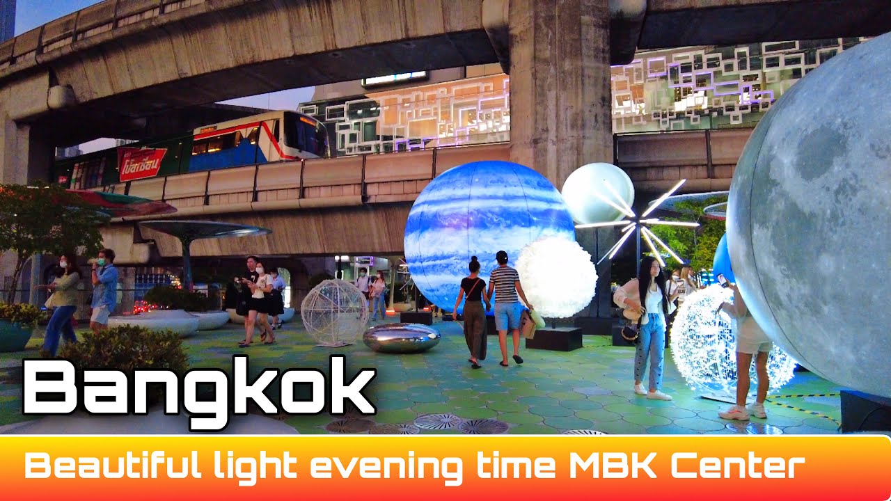Bangkok walk: A beautiful lightshow at MBK center, Nov 2022 - YouTube