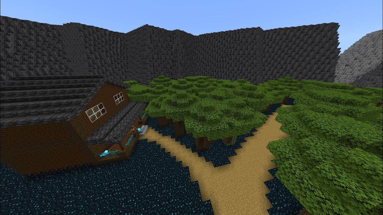 Building a forest in the haunted house biome in my survival world (part ...