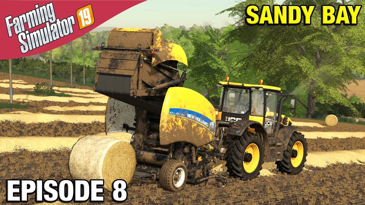 BALING THE RYE STRAW Farming Simulator 19 Timelapse - Sandy Bay Seasons ...