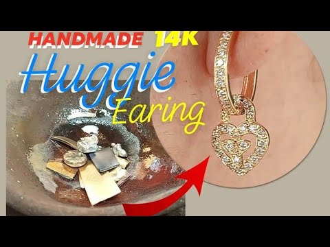 How I Make This 14k YG Huggie Earing with ️ Charm / Diamond Titus ...