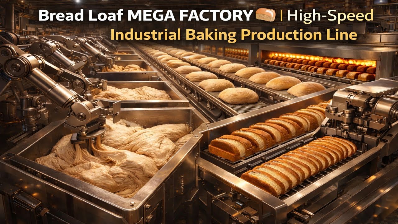 Bread Loaf MEGA FACTORY 🍞 | Insane High-Speed Production Line - YouTube