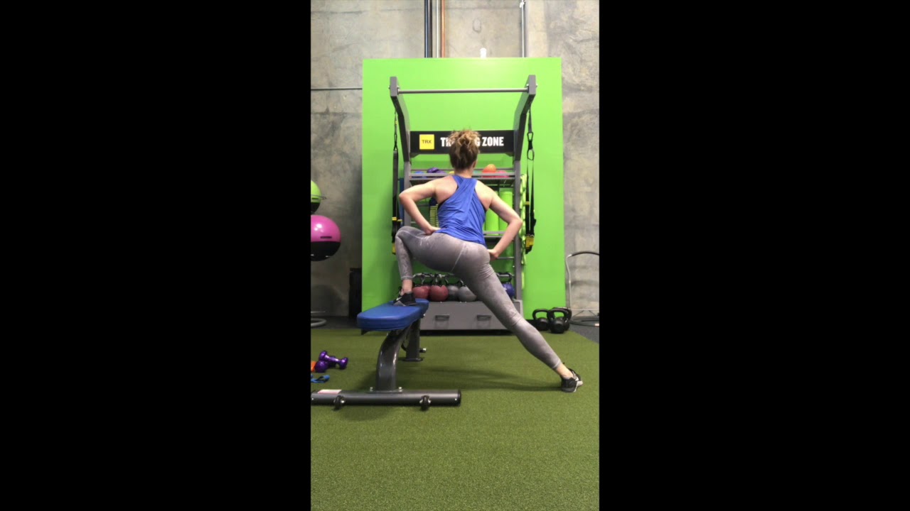 side lunge-bench - YouTube