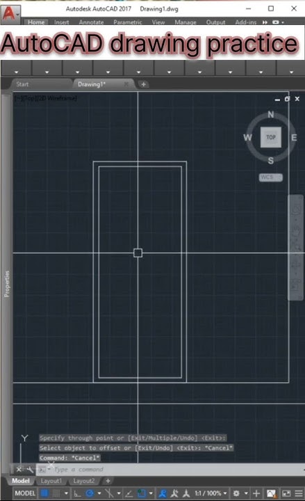 How use rectangle command| rectangle command kaise use karta hai | AutoCAD drawing practice ...