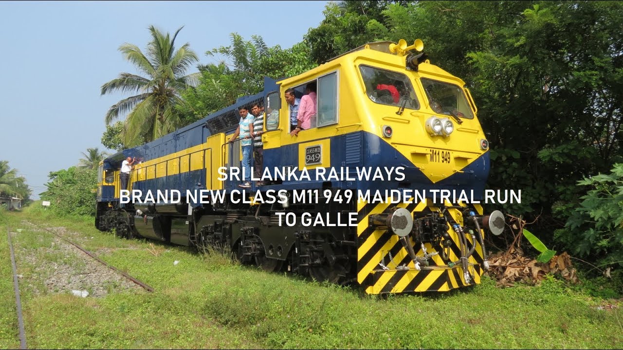 (LOUD HORN!) BRAND NEW Class M11 949 maiden trial run to Galle - YouTube