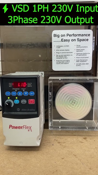 ⚡ VSD 1-Phase to 3-Phase PowerFlex Setup! ⚙️#AllenBradley #Automation ...