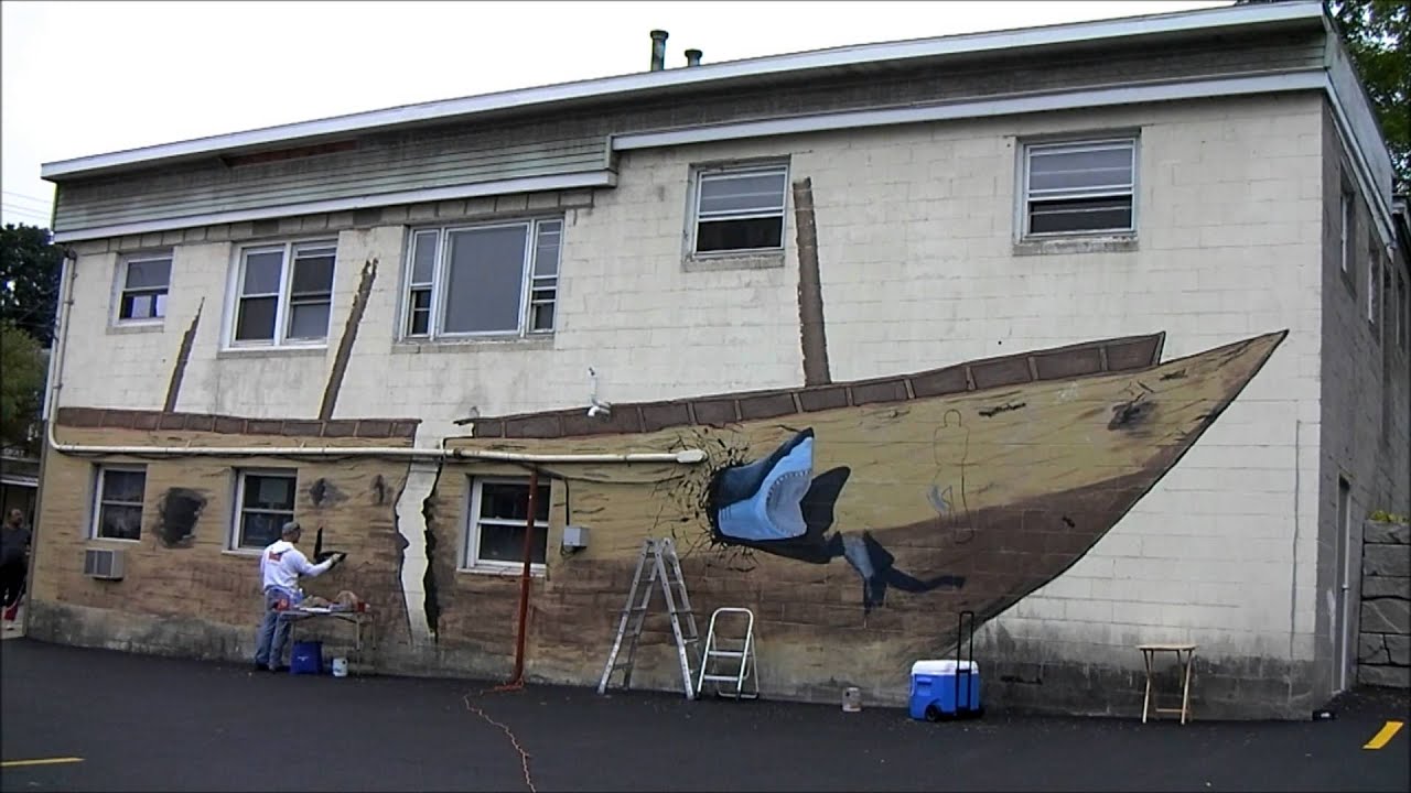 Scuba Diving Mural Time Lapse - YouTube