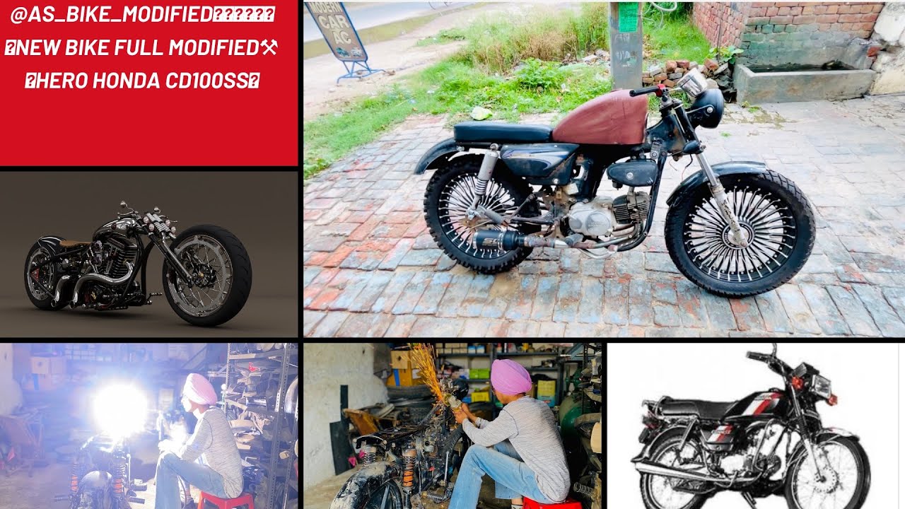 🏍️New bike full modified hero Honda Cd100ss 🛠️@as_bike_modified # ...