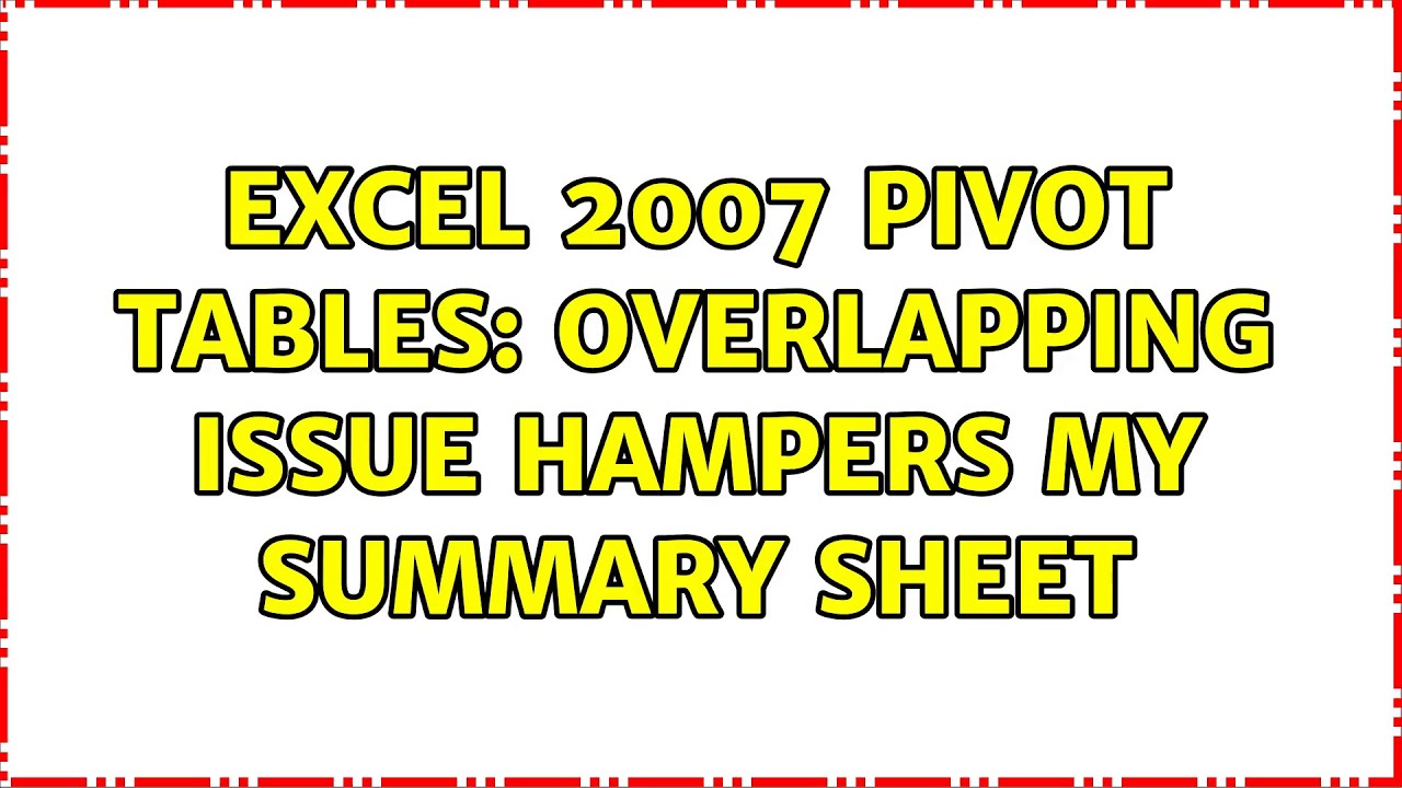 How To Avoid Overlapping Pivot Tables at Heidi Tan blog How To Avoid Overlapping Pivot Tables at Heidi Tan blog