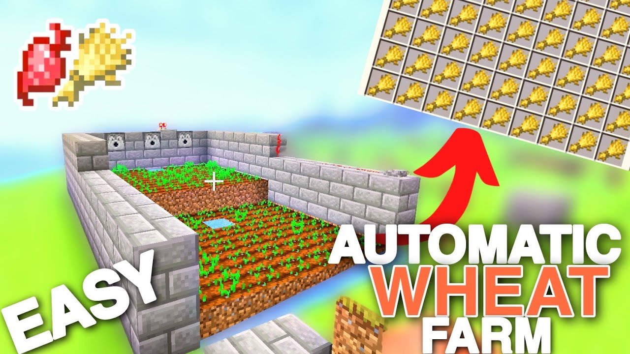 WORKING 1.19 EASY FOOD FARM MINECRAFT || WHEAT FARM MINECRAFT 1.19.81 ...