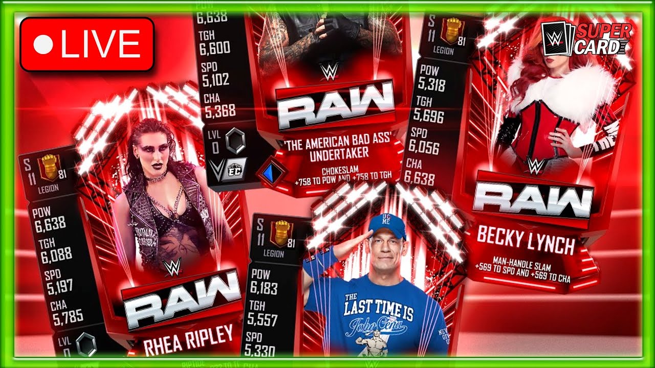 🔴 LIVE STREAM - 🌟 New Raw SE's on the Draft Board ⏳ WWE SuperCard - YouTube