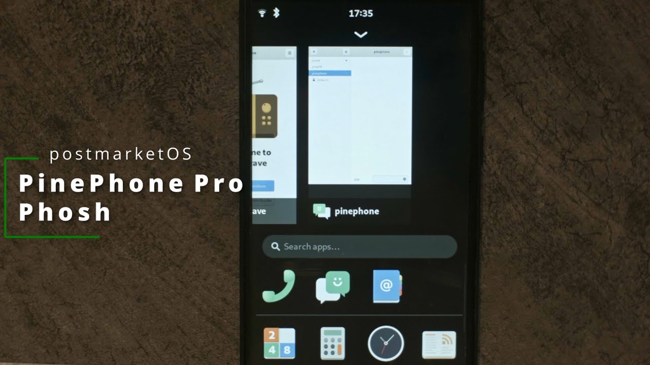 Phosh on the PinePhone Pro - YouTube