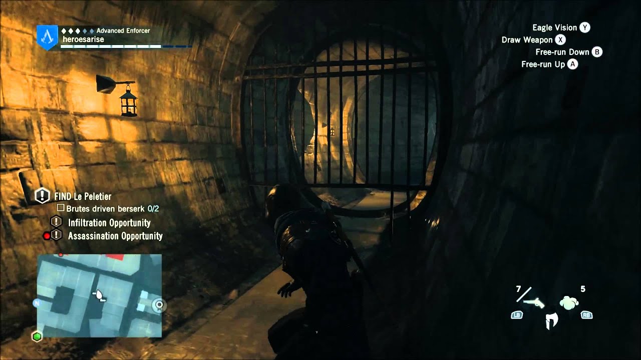 Assassin's Creed Unity Sewer Rat Paris Mission - YouTube
