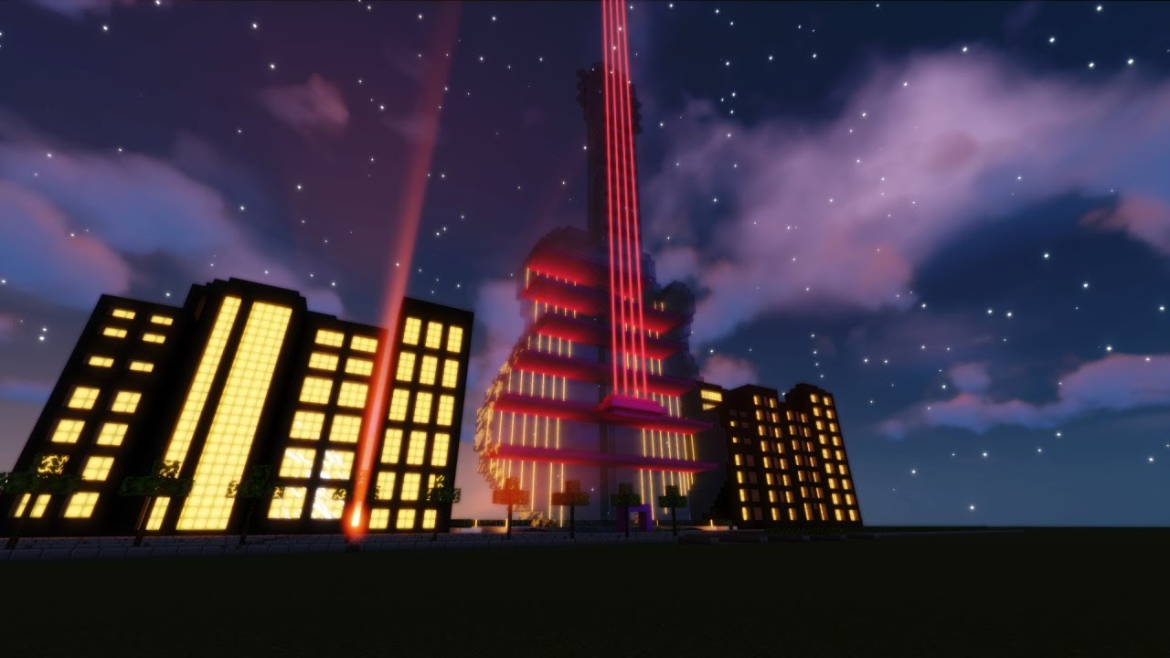 EDIFICIO CON FORMA DE GUITARRA *GUITAR BUILDING MINECRAFT* - YouTube