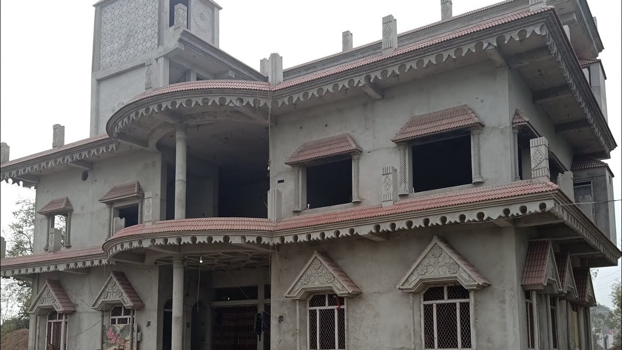 New haweli types design amazing plaster work Pop pilar front ...