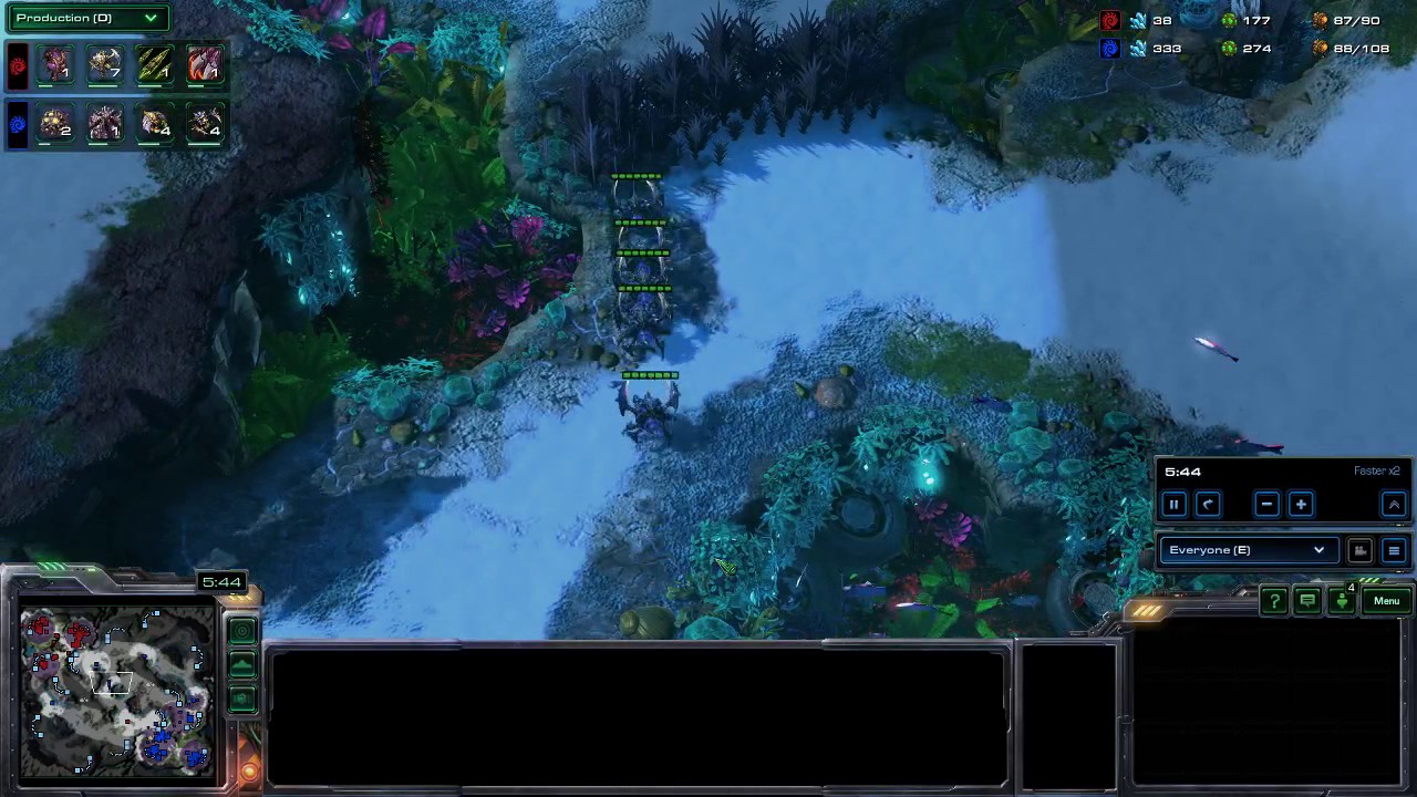 StarCraft 2 - ZvZ 2 Base Roach into 3 Base Roach Ravager - YouTube