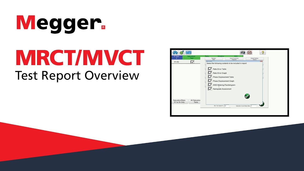 Megger MRCT and MVCT: Test Report Overview - YouTube