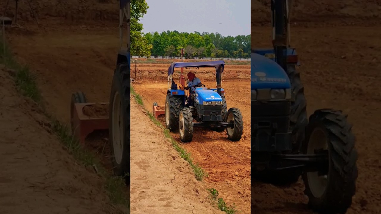 जमीन समतल करने वाला मशीन | Lesser land leveller with new holland 5500 ...