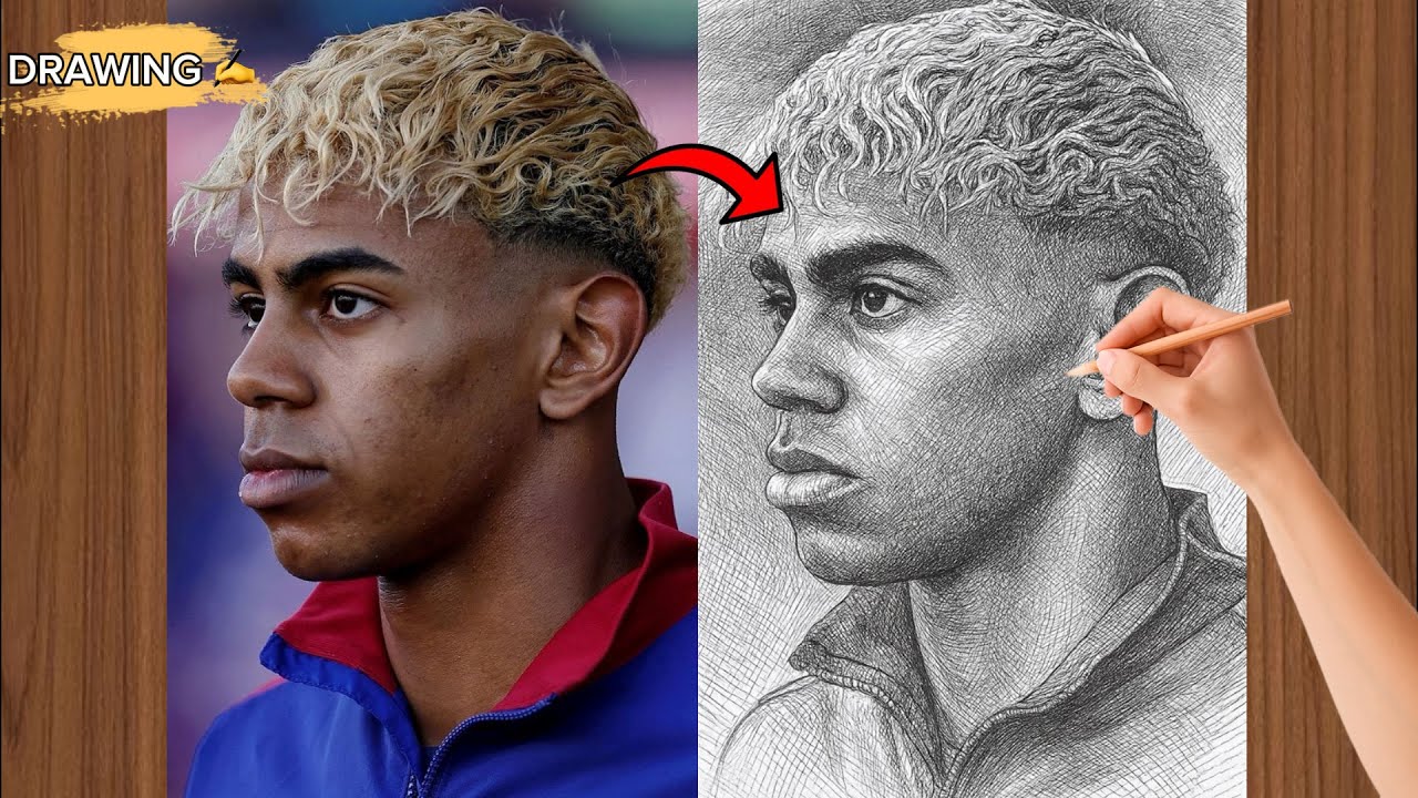 How to draw Lamine Yamal 🤔 - YouTube
