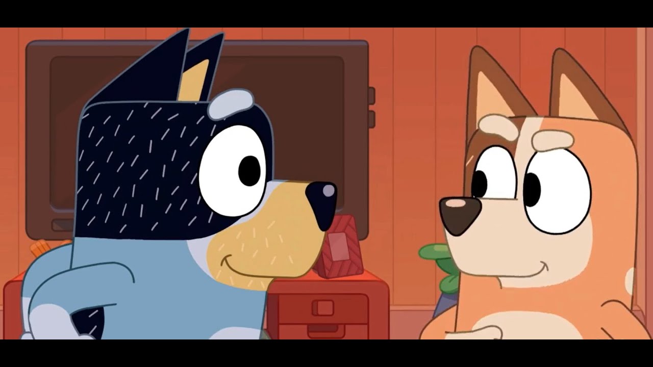 Bandit blows Chilli nose - Bluey - YouTube