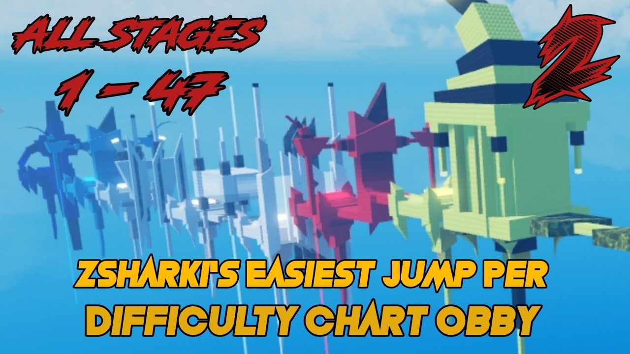 zSharki's Easiest Jump Per Difficulty Chart Obby 2 (all stages 1 - 47 ...