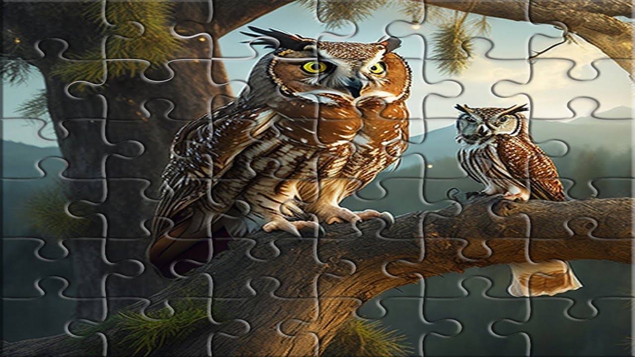 Menyusun Puzzle | Gambar Burung Hantu Yang Bertengger Tinggi Di Atas ...