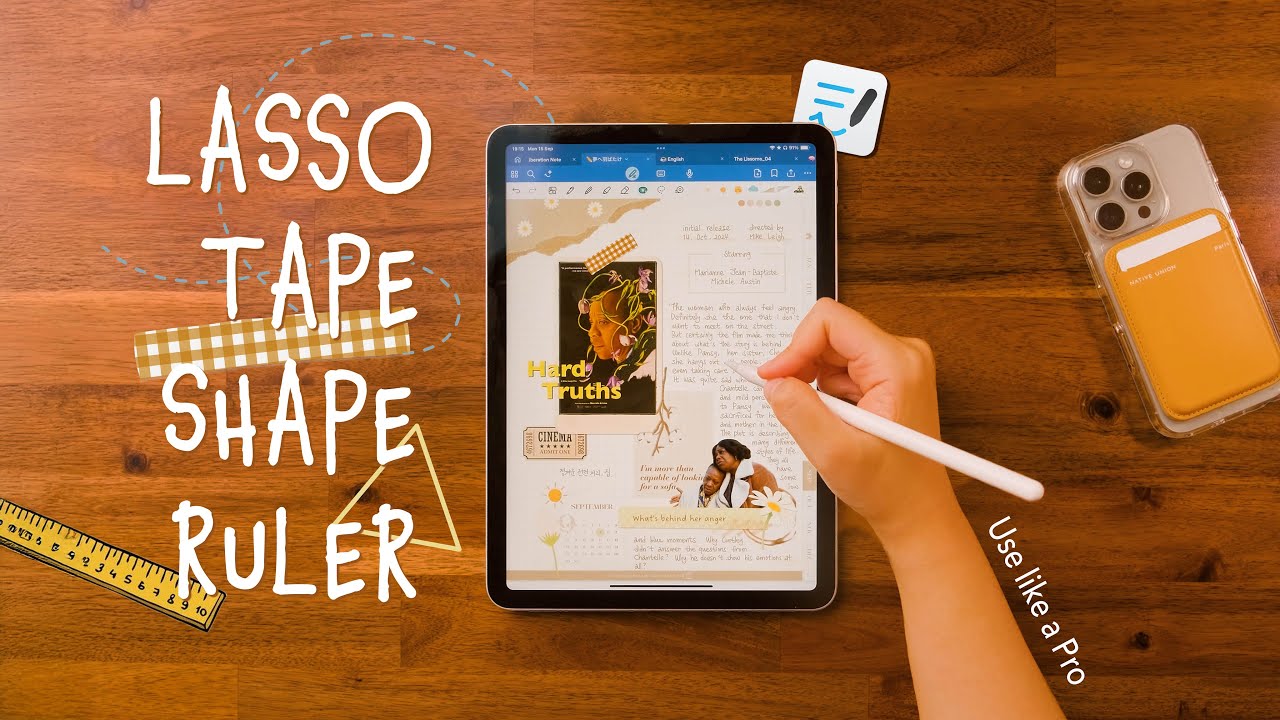 Use GoodNotes Like a Pro | Lasso, Tape, Shape and Ruler tools - YouTube