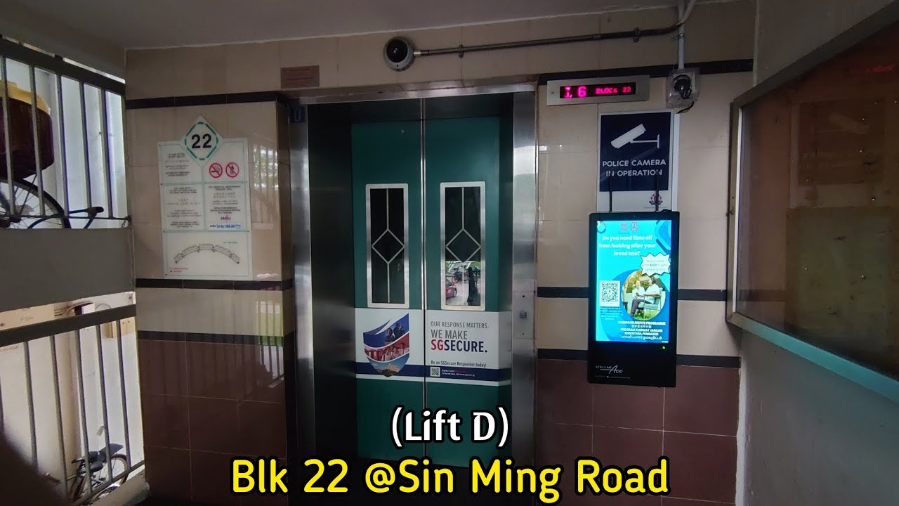 Blk 22 Sin Ming - 1998 Fujitec Elevator [Lift D] - YouTube