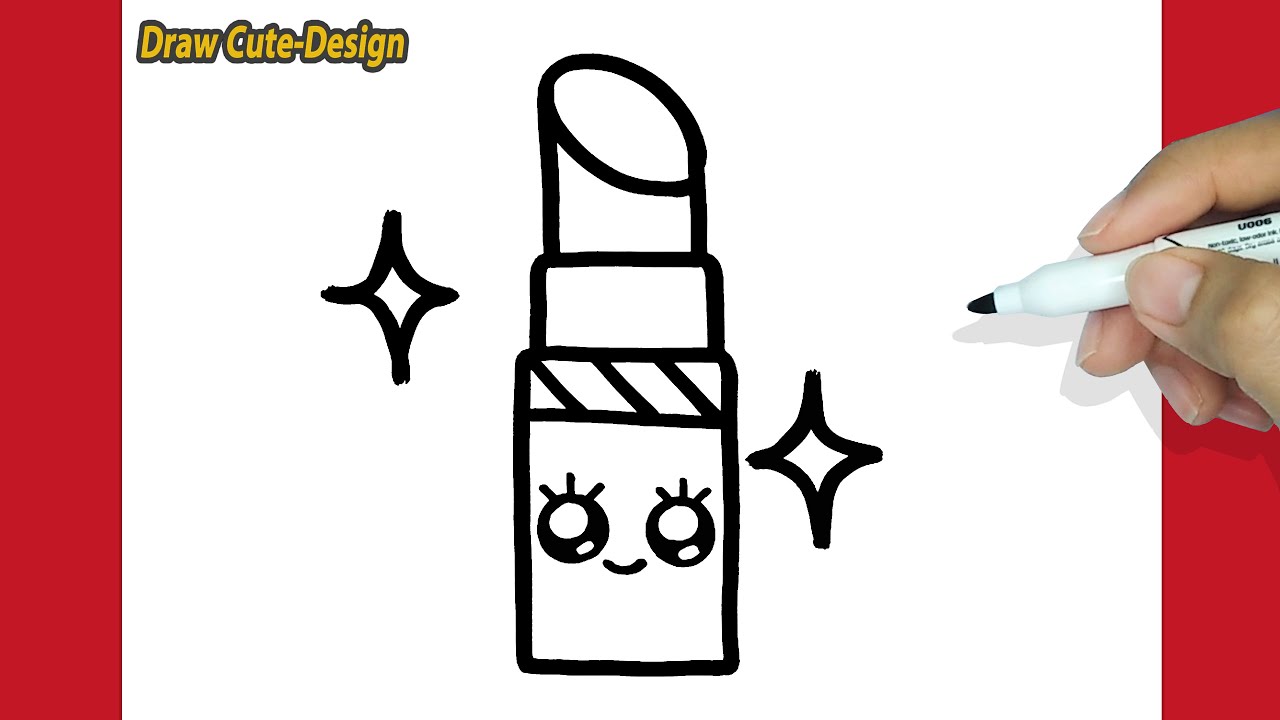 How To Draw Cute Lipstick | Lipstutorial.org