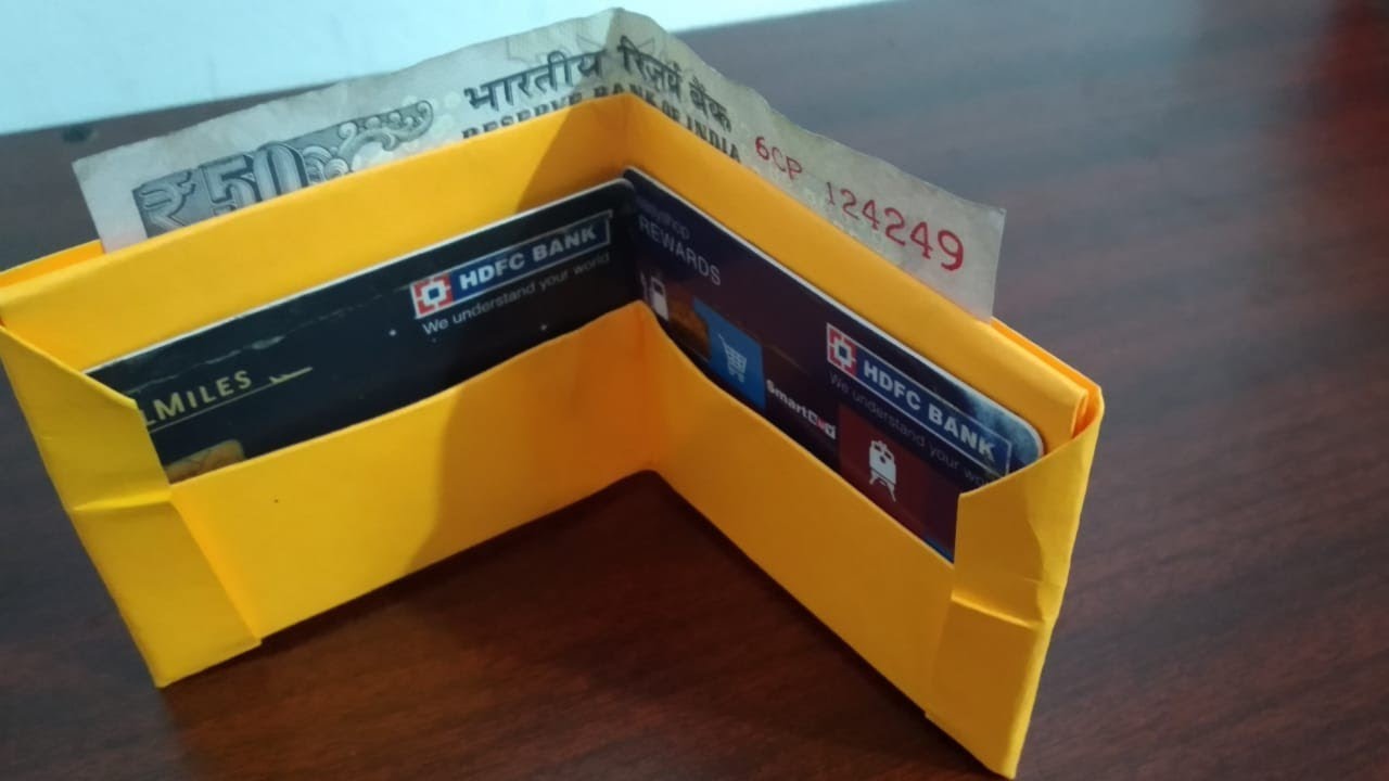 How to make a Paper Wallet || Origami wallet || - YouTube