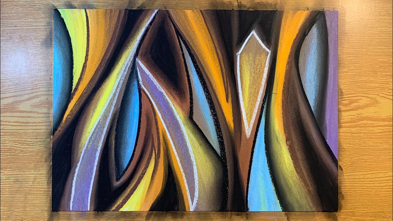 Smooth Curve Abstract Painting + Depths In Soft Pastel | Abstract Art ...