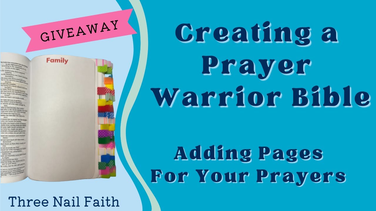 Create a Prayer Bible | How to Add Pages To Your Prayer Bible for Prayers | Prayer Bible ...