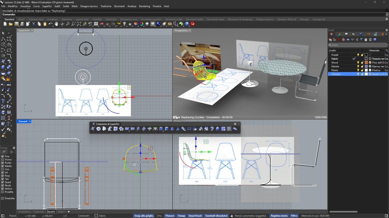 DESIGN AND ARCH - Lesson 12 - Nurbs Modeling, Steel Pipe, Bent Wood ...