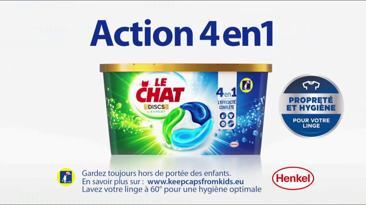 Le Chat discs 4 en 1 Henkel "propreté et hygiène pour votre linge ...